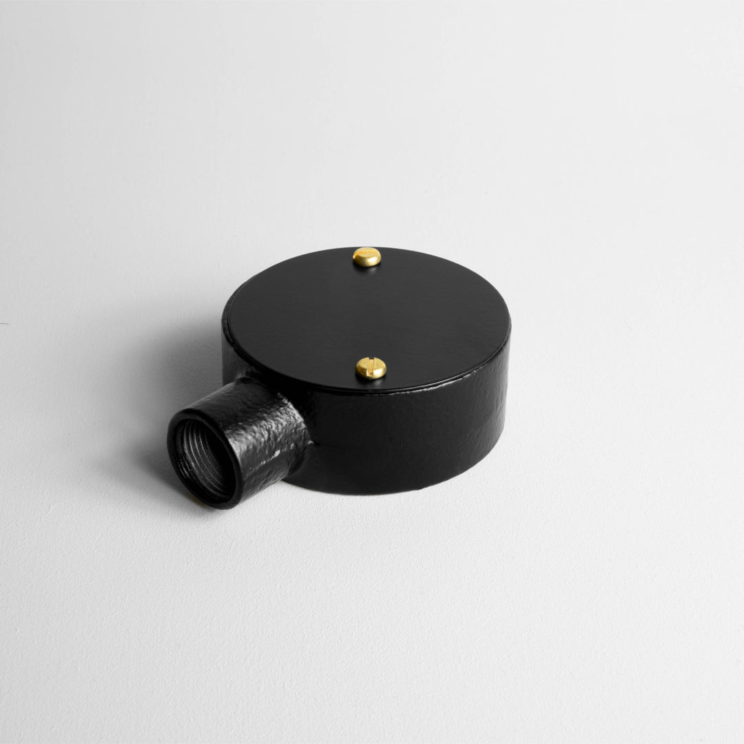 20mm Conduit End Box - Matt Black – The Workshop Below
