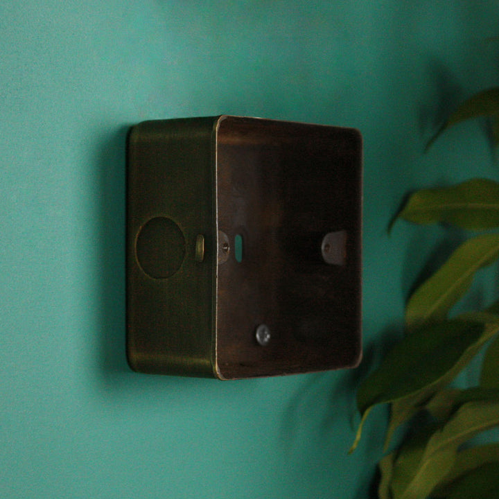 Antique Brass Single Back Box – The Workshop Below