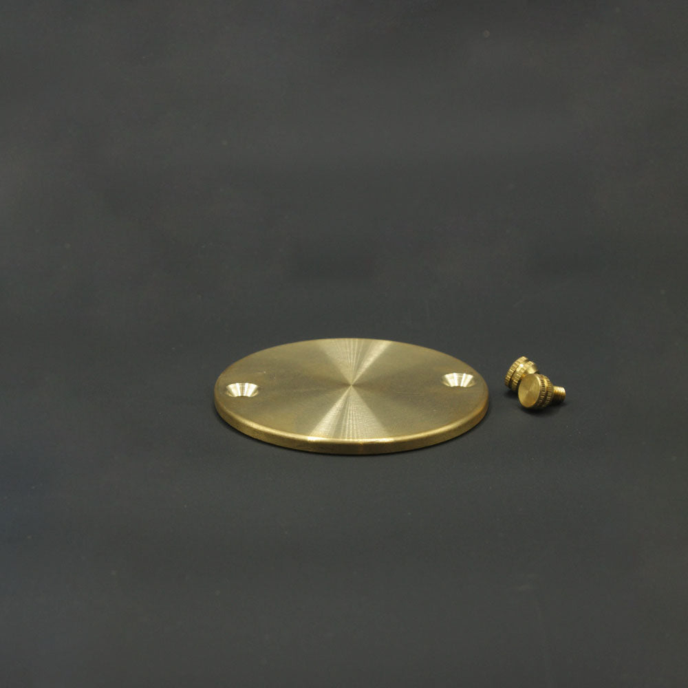 20mm Conduit Box Lid - Raw Brass – The Workshop Below