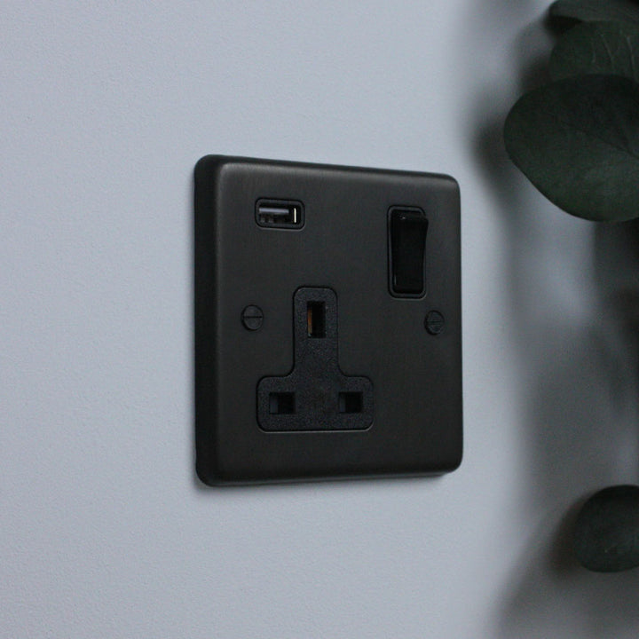 Dark Bronze Sockets, Switches & Conduit – The Workshop Below